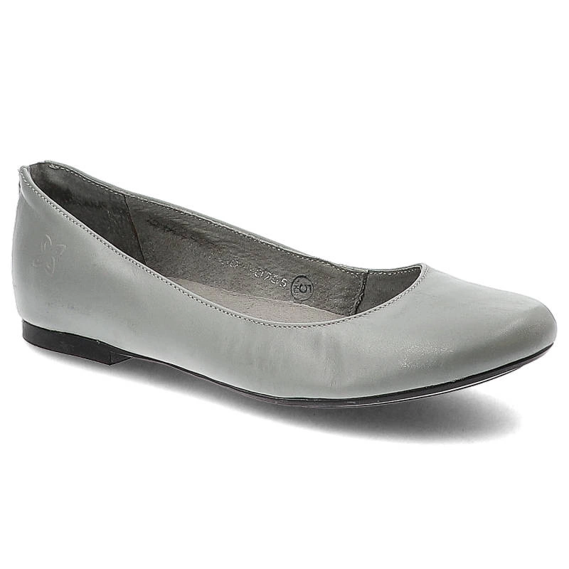 Szare Baleriny Maciejka Damskie Wygodne Półbuty | ARMODO.pl